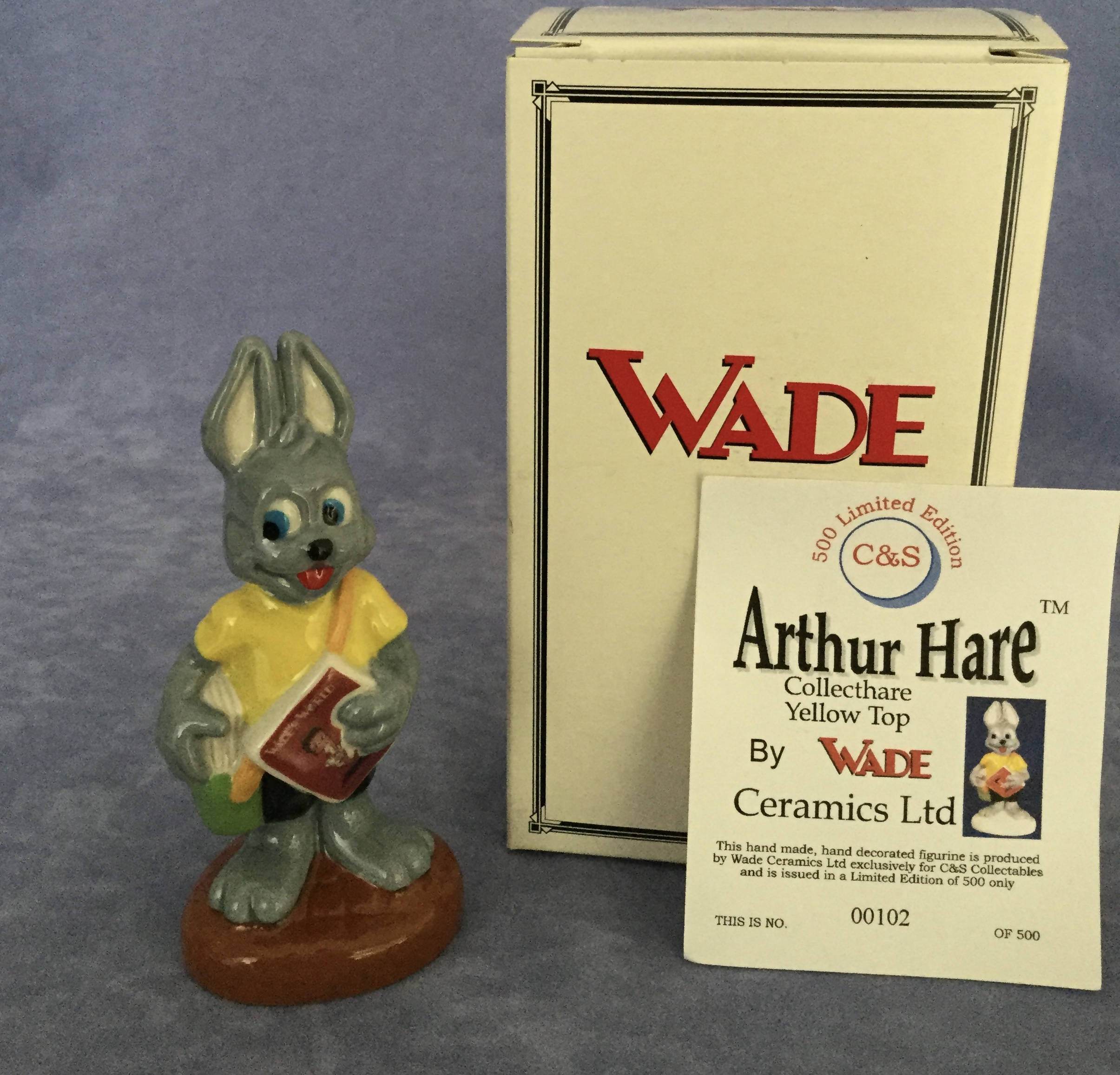 Wade Arthur Hare figurine Wade Yellow top Arthur Hare figurine Ltd Wad