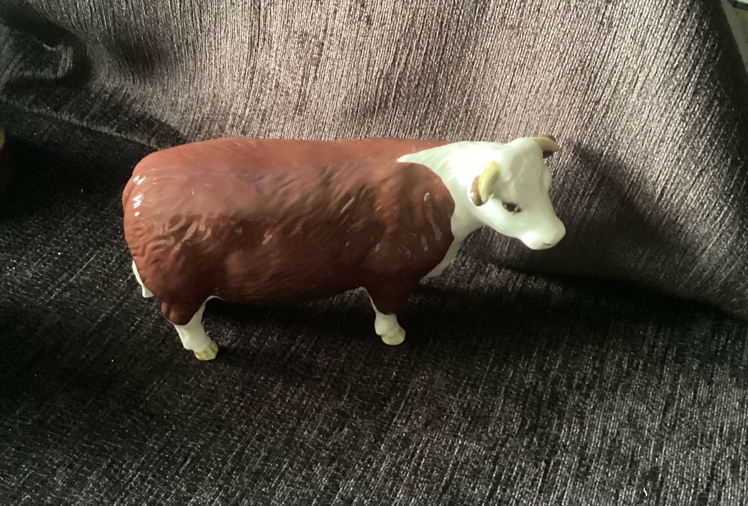 Beswick Hereford Cow figure Beswick Cow figurine Beswick Cattle
