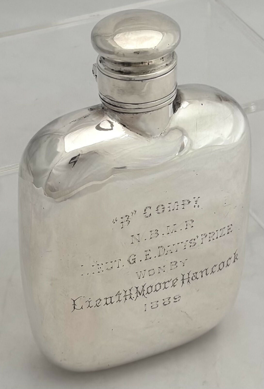 Northern Bengal Mounted Rifles, British Indian Army, Silver Hip Flask.