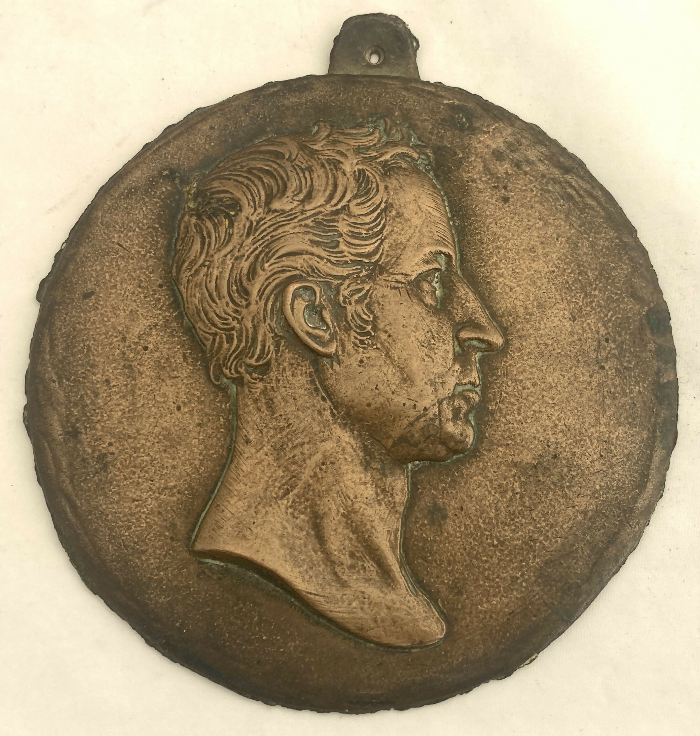 The Father of the Railways, George Stephenson, Bronze Portrait Profile