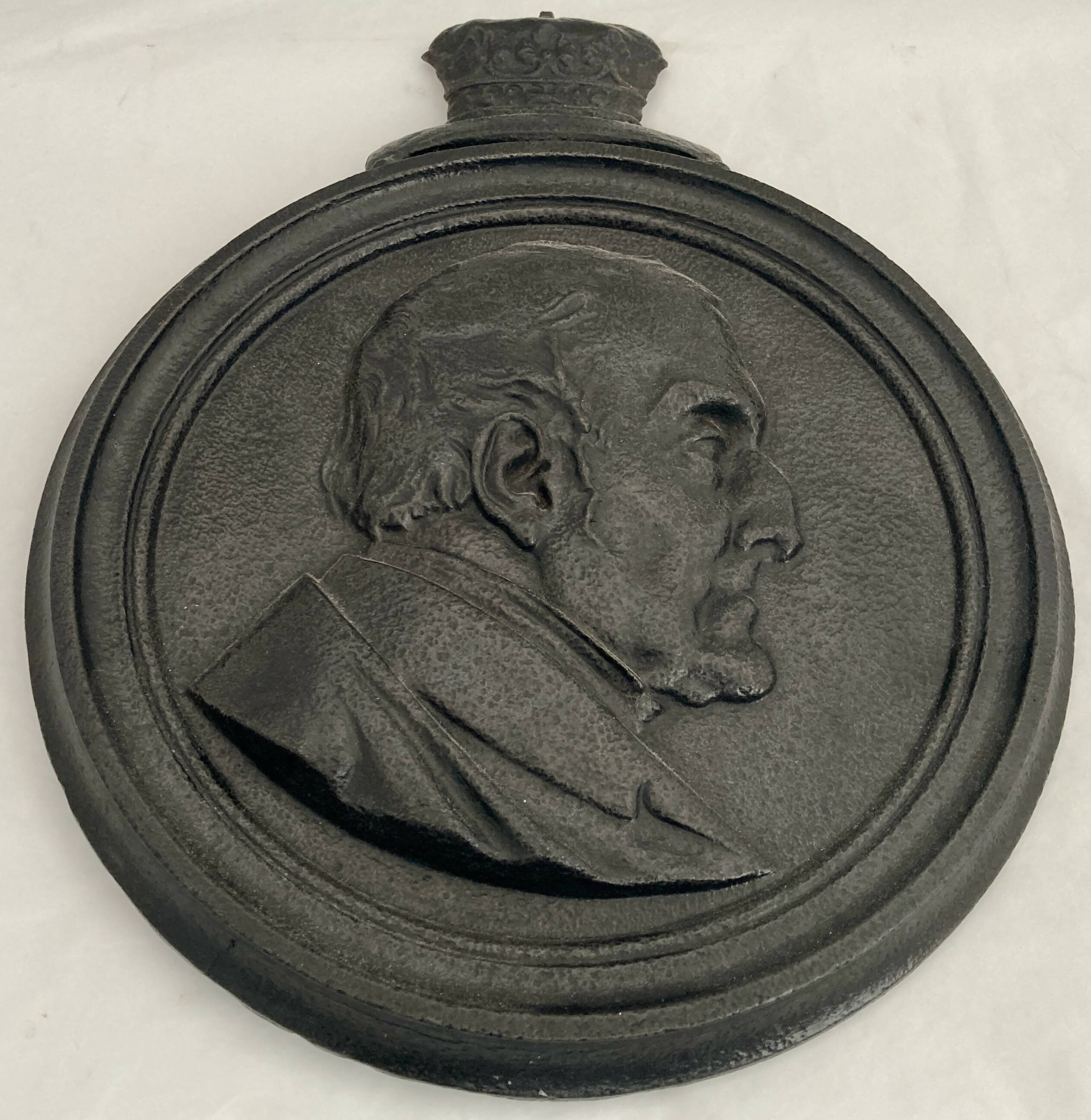 19th Century Duke of Wellington Commemorative Cast Iron Relief Plaque.