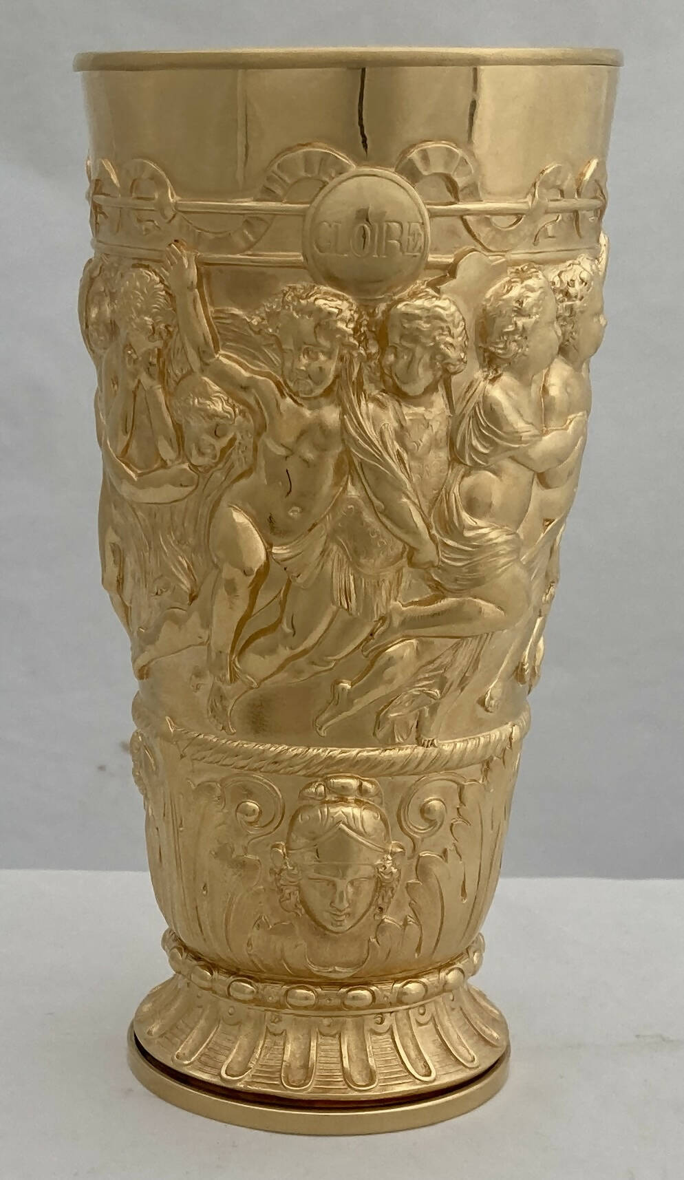 19th Century French Gilt Metal Electrotype Goblet, circa 1870.