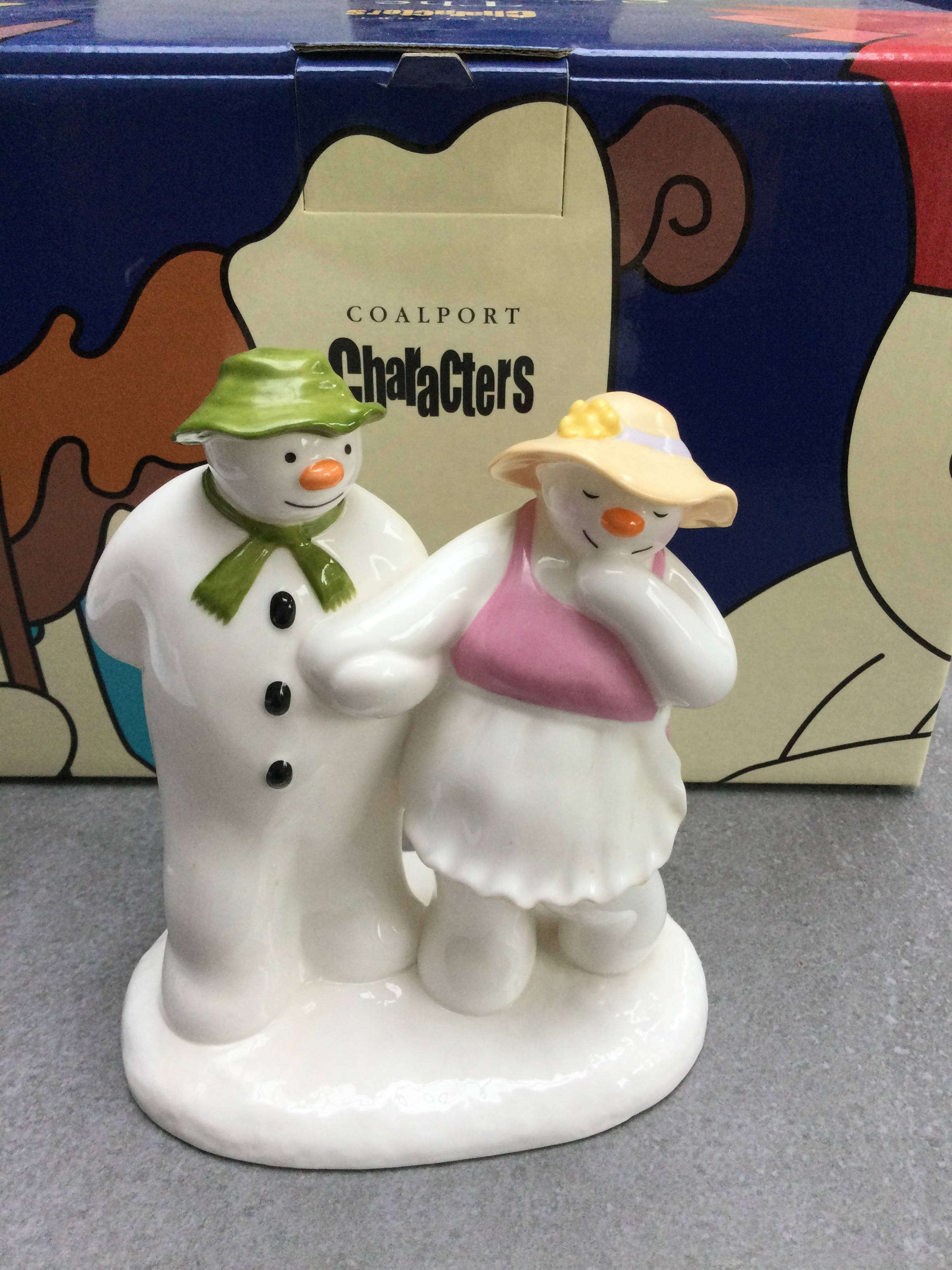 Coalport Bashful Blush figure Coalport snowman figure Coalport Snowman