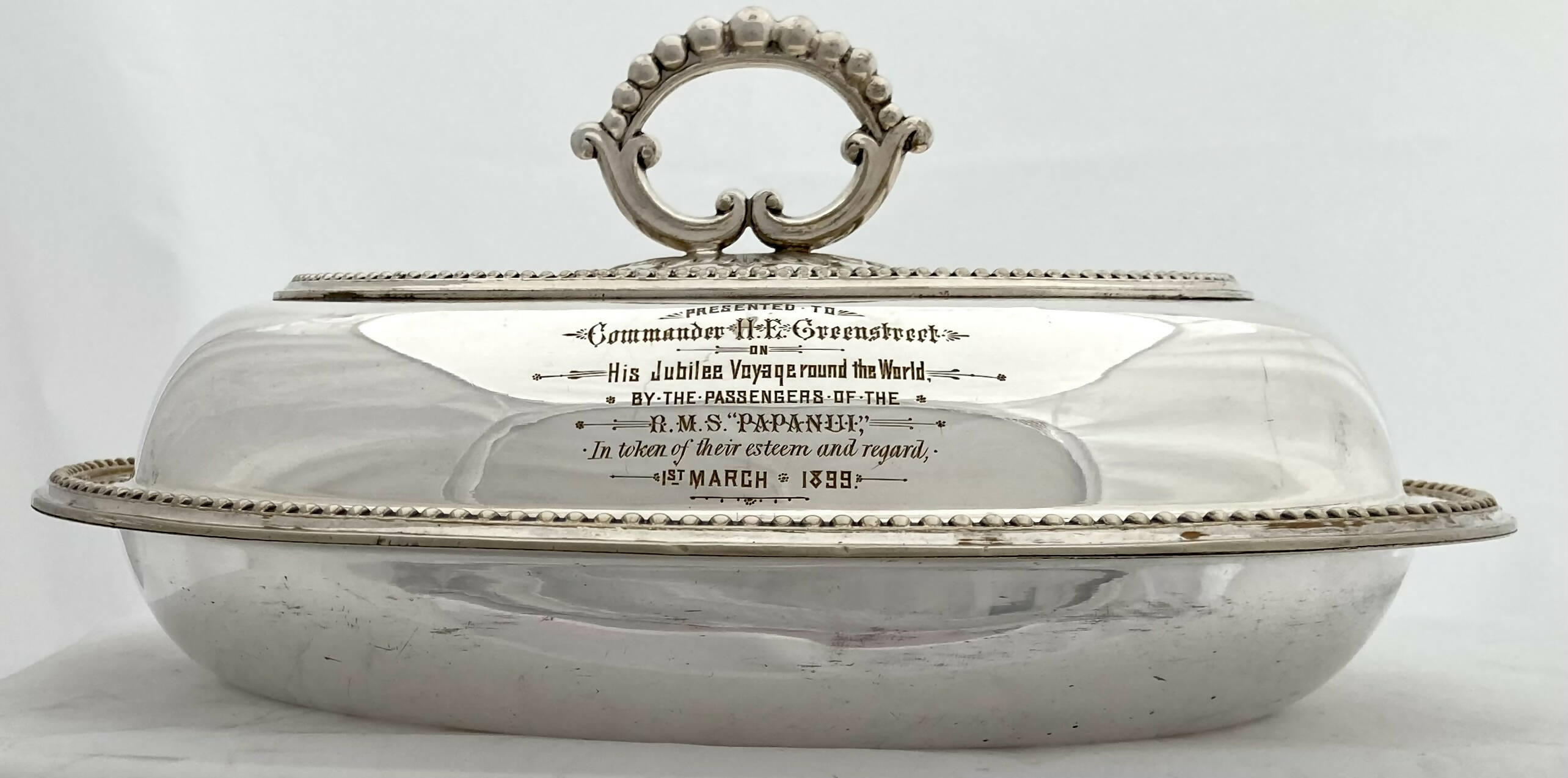 St Helena Interest. A Victorian Silver Plated Entree Dish & Cover for